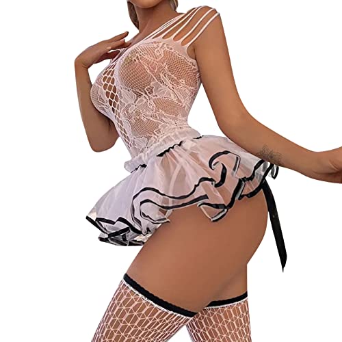 My Orders Placed by Me Lingerie Sets for Women Sexy Naughty Mesh Sheer Chemise Babydoll Teddy Slutty See Through Nighty Underwear Mini Dress Nightie Black