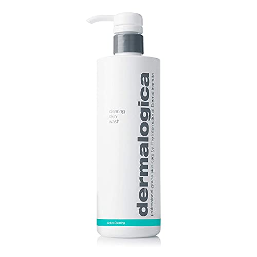 Dermalogica Clearing Skin Wash (16.9 Fl Oz) Anti-Aging Acne Face Wash - Natural Breakout Clearing Foam with Salicylic Acid and Tea Tree Oil