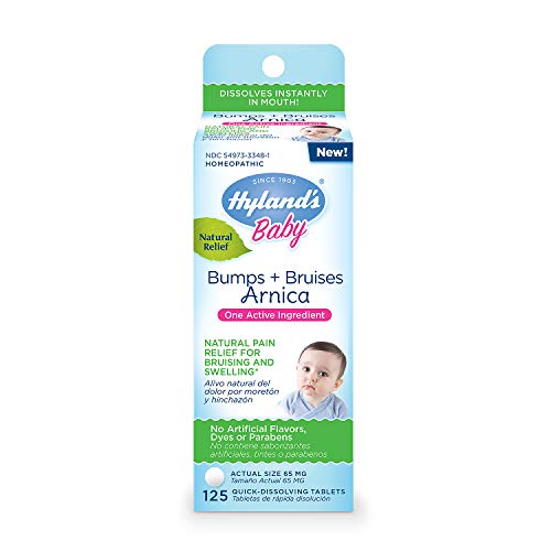 Hyland's Baby Bumps + Bruises Arnica Natural Pain Relief for Bruising and Swelling Tablets, 125 Count