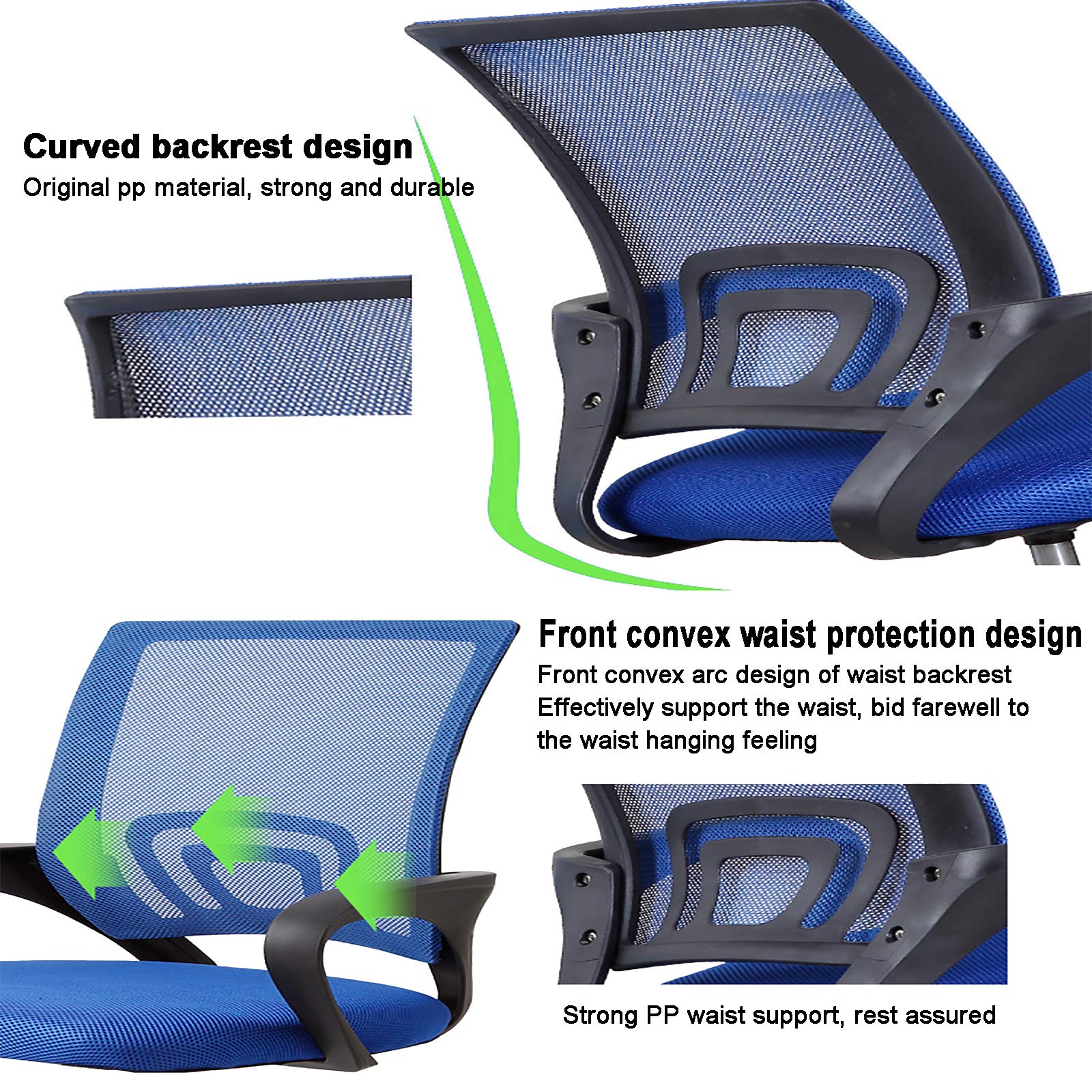 Office Chair Gaming Chair Computer Chair Mesh Ergonomic Computer Chair,Desk Chair Height Adjustable Executive Swivel Chair for Men Adults Conference,High Back Home Office Chair wit