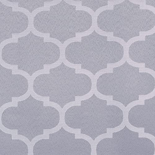 Exclusive Home Montague Trellis Total Blackout Roman Shade, 23"x64", Dark Grey