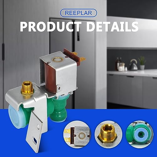 W10394076 W10865826 Refrigerator Water Inlet Valve Compatible with Whirlpool, Kitchen-Aid Refrigerator, Replacement for K-78282 W10726788 W10833705 W10872966 WPW10394076