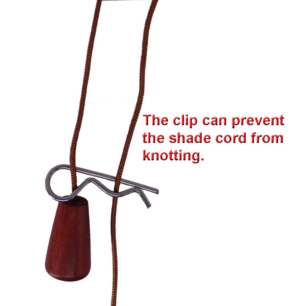 Y-Axis Roll of 60 Yards 2.0mm Light Brown (Bronze) Braided Nylon Lift Shade Cord with 6 Pack Brown Wood Cord Knobs + Soft Tape