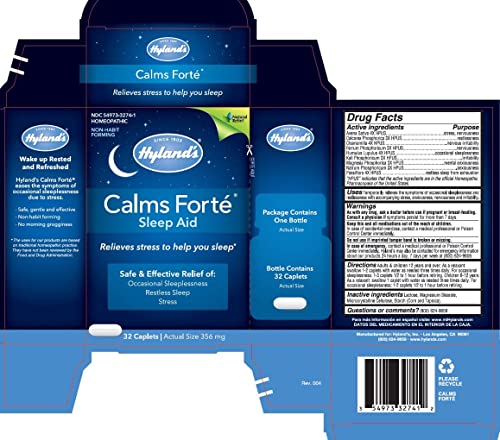 Hyland's Calms Forte Sleep Aid Tablet, 32 Count (2 Pack)
