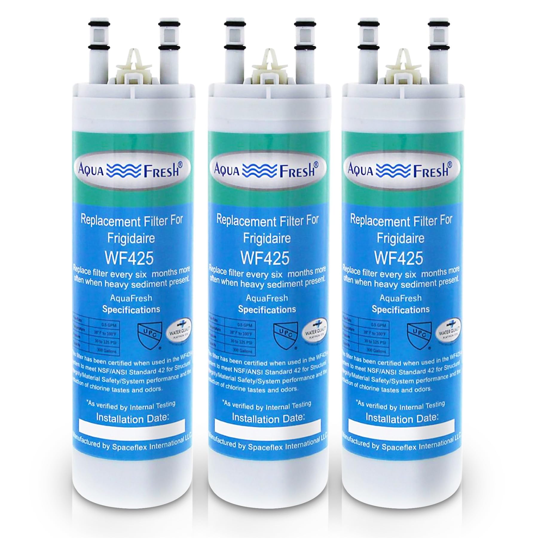 Aqua Fresh Replacement for WF3CB, PureSource 3, 706465, 242086201, 242086203, 242294501, 242069601, AP4567491, PS3412266, WF425 Refrigerator Water Filter (3-Pack)