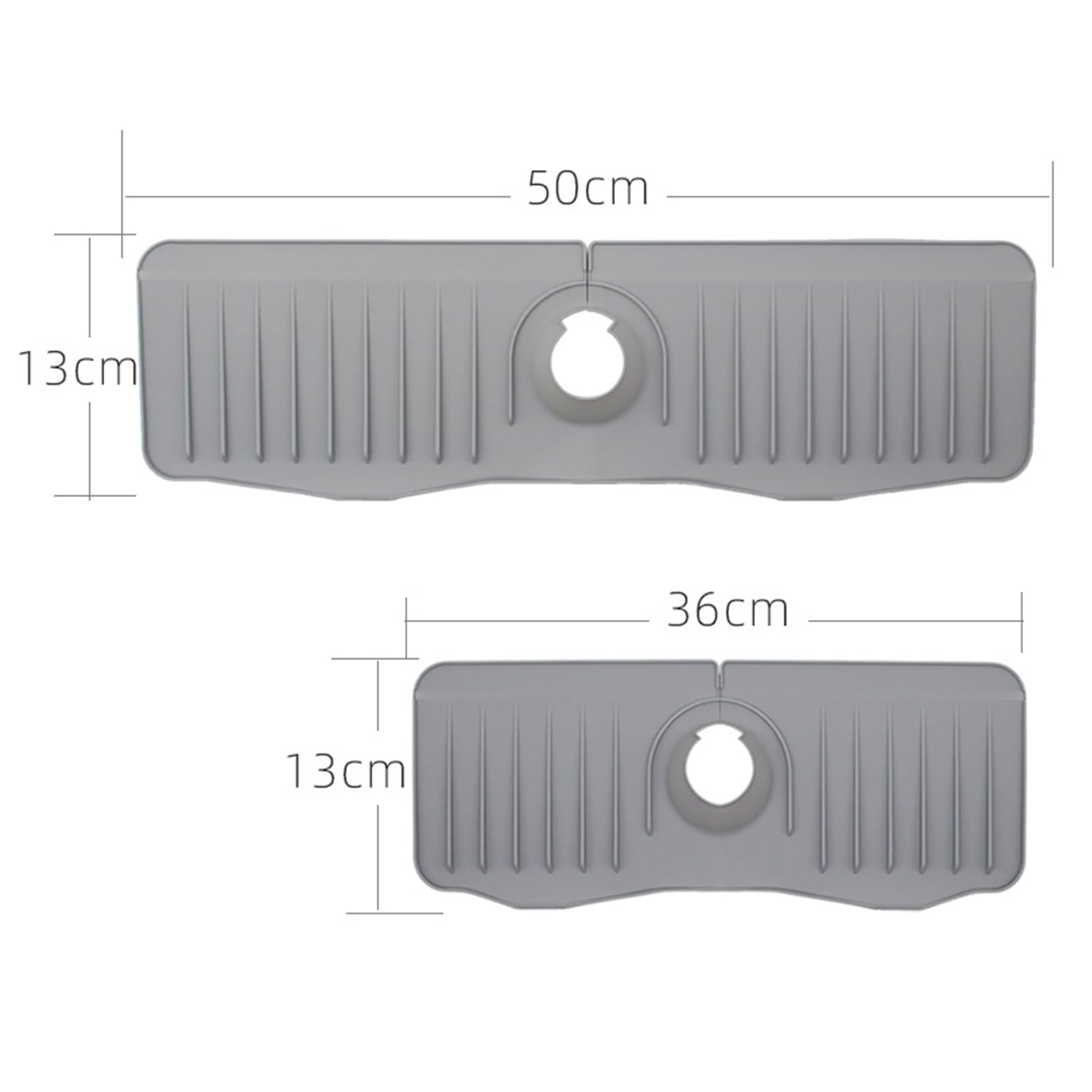 Sinknap Fit Sink Splash Guard Fade-resistant Faucet Drain Pad Kitchen Sink Splash Guard Durable Silicone Faucet Drain Pad for Clean Organized Kitchen Grey S