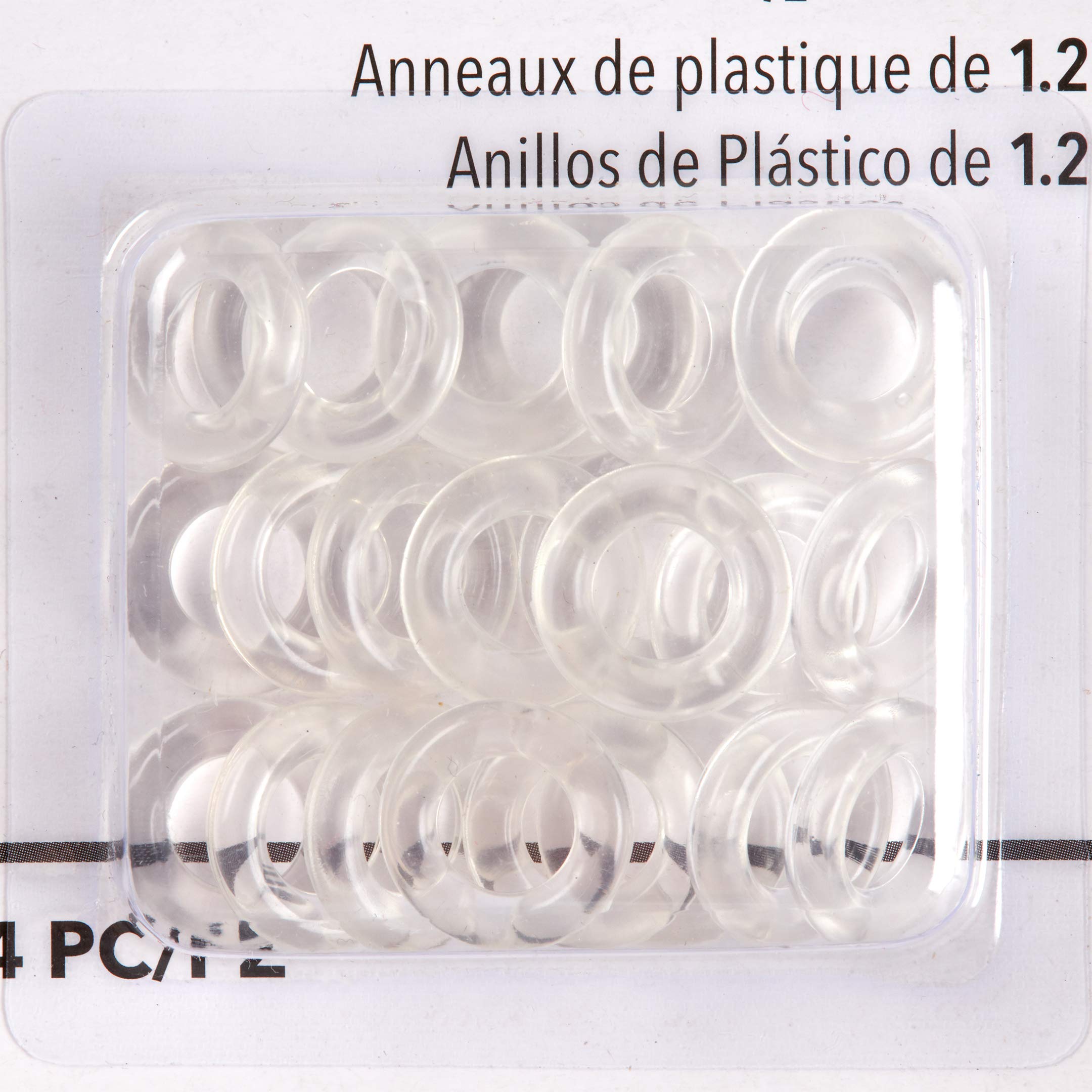 Dritz Home 1/2" Plastic Rings 24/Pkg-Clear
