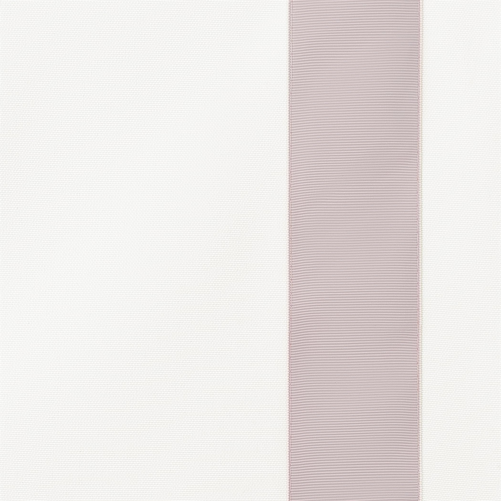 Sun Zero Marline Pink Ribbon Border Stripe 100% Blackout Cordless Roman Shade, 35" x 64", Pink/White