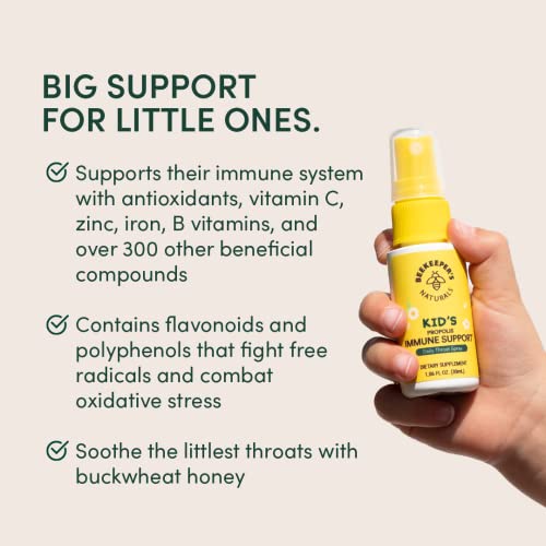 Beekeeper's Naturals Propolis Throat Spray for Kids - 95% Bee Propolis Extract - Natural Immune Support & Sore Throat Relief - Has Antioxidants & Gluten-Free, 1.06 oz (Pack of 2)