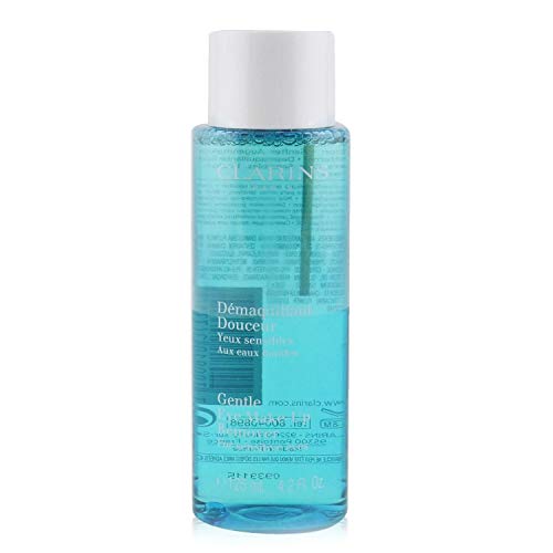 Clarins Gentle Eye Make-Up Remover | Removes Light To Medium Eye Make-Up | Cleanses, Soothes and Softens | Conditions Lashes | Oil-Free | Ophthalmologist Tested | Natural Ingredients |4.2 Fluid Ounces