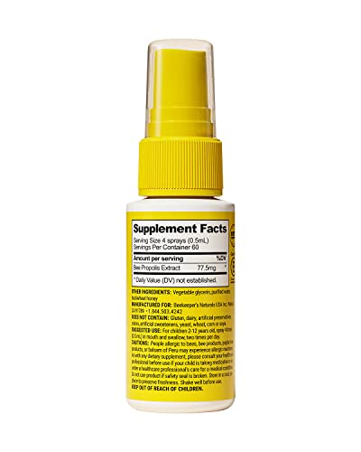 Beekeeper's Naturals Propolis Throat Spray for Kids - 95% Bee Propolis Extract - Natural Immune Support & Sore Throat Relief - Has Antioxidants & Gluten-Free, 1.06 oz (Pack of 2)