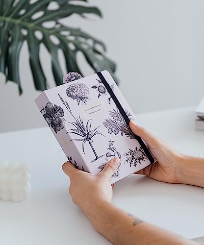 Kokonote Botanical Diary 2024 | 17 Months Diary Week To View | August 2023 - December 2024 | Mid Year Diary 2023-2024 With Stickers | Cute Stationery | Stationery Gifts