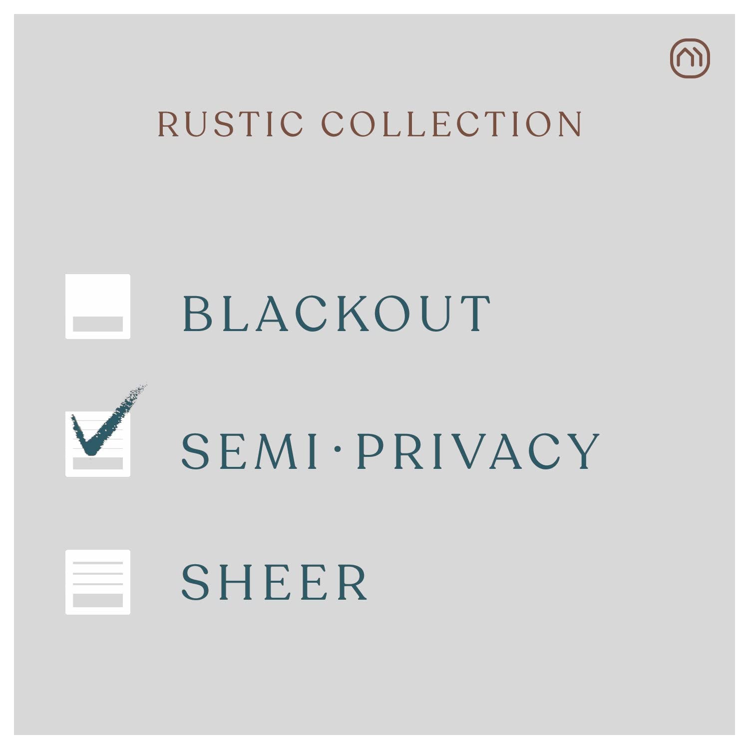MOOD Custom Bamboo Shades | Rustic | Cordless Bamboo Roman Shades for Windows and Doors (Natural Woven) | Rustic Walnut (Great Privacy) | Custom Size