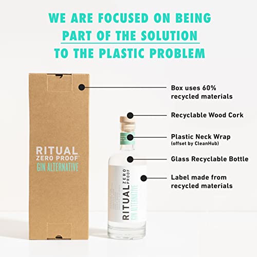 RITUAL ZERO PROOF Gin Alternative | Award-Winning Non-Alcoholic Spirit | 25.4 Fl Oz (750ml) | Zero Calories | Sustainably Made in USA | Make Delicious Alcohol Free Cocktails