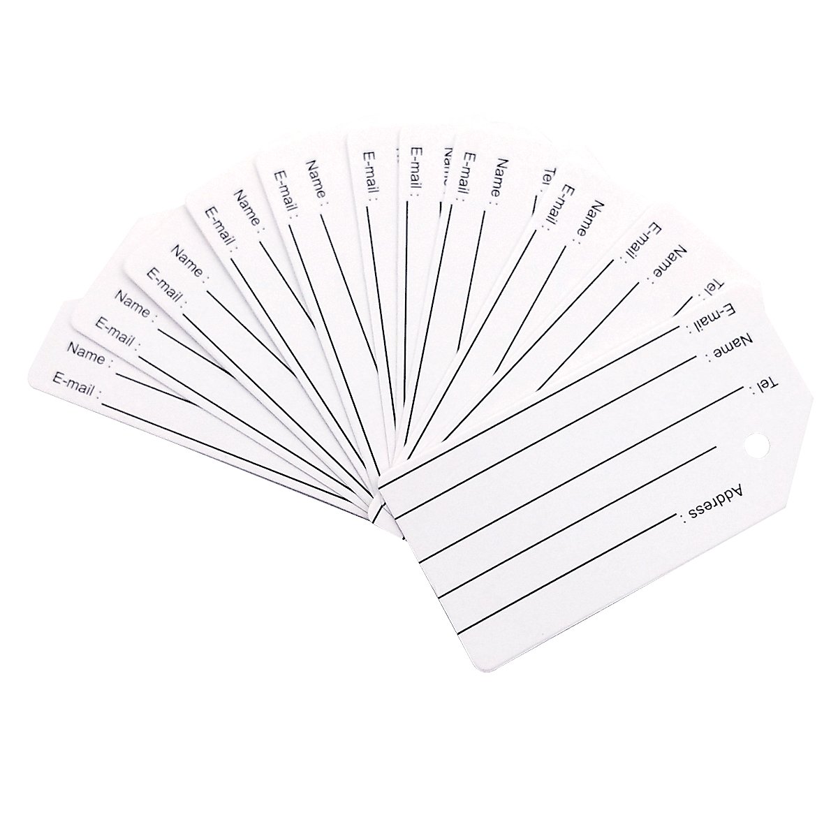 10Pack Name ID Card Blank Fit for Luggage Tags by Ovener