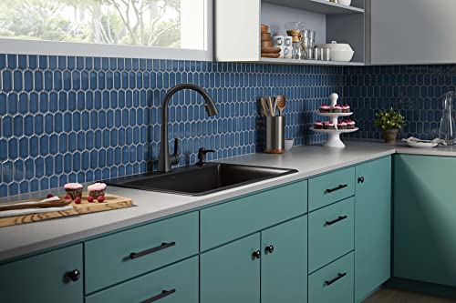 KOHLER R22867-SD-BL Maxton Pull-Down Kitchen Faucet with Soap Dispenser, Pull Down Sprayer, Matte Black
