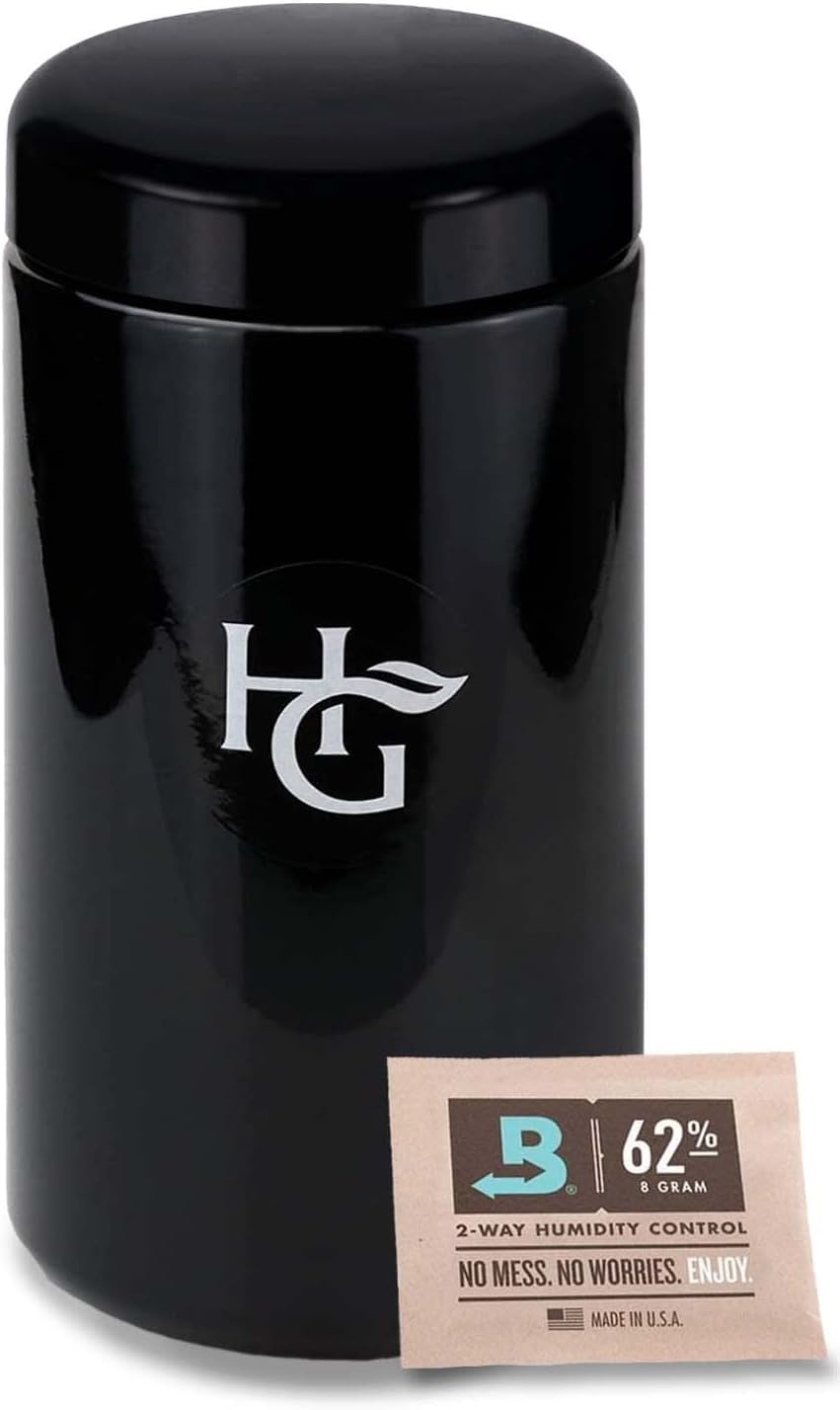 Herb Guard - Airtight Jar (1 Oz) and Smell Proof Container (500 ml) Comes with Humidity Pack to Keep Goods Fresh for Months