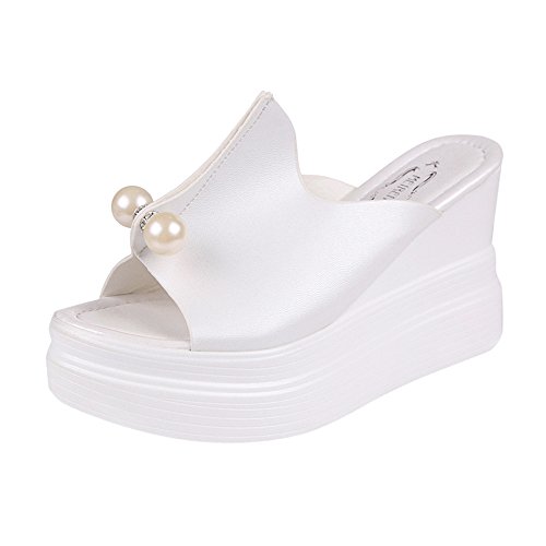 Guilty Heart | Womens Comfort Open Toe Ankle Strap Chunky Block High Heel | Sexy Dress Formal Party Sandal White