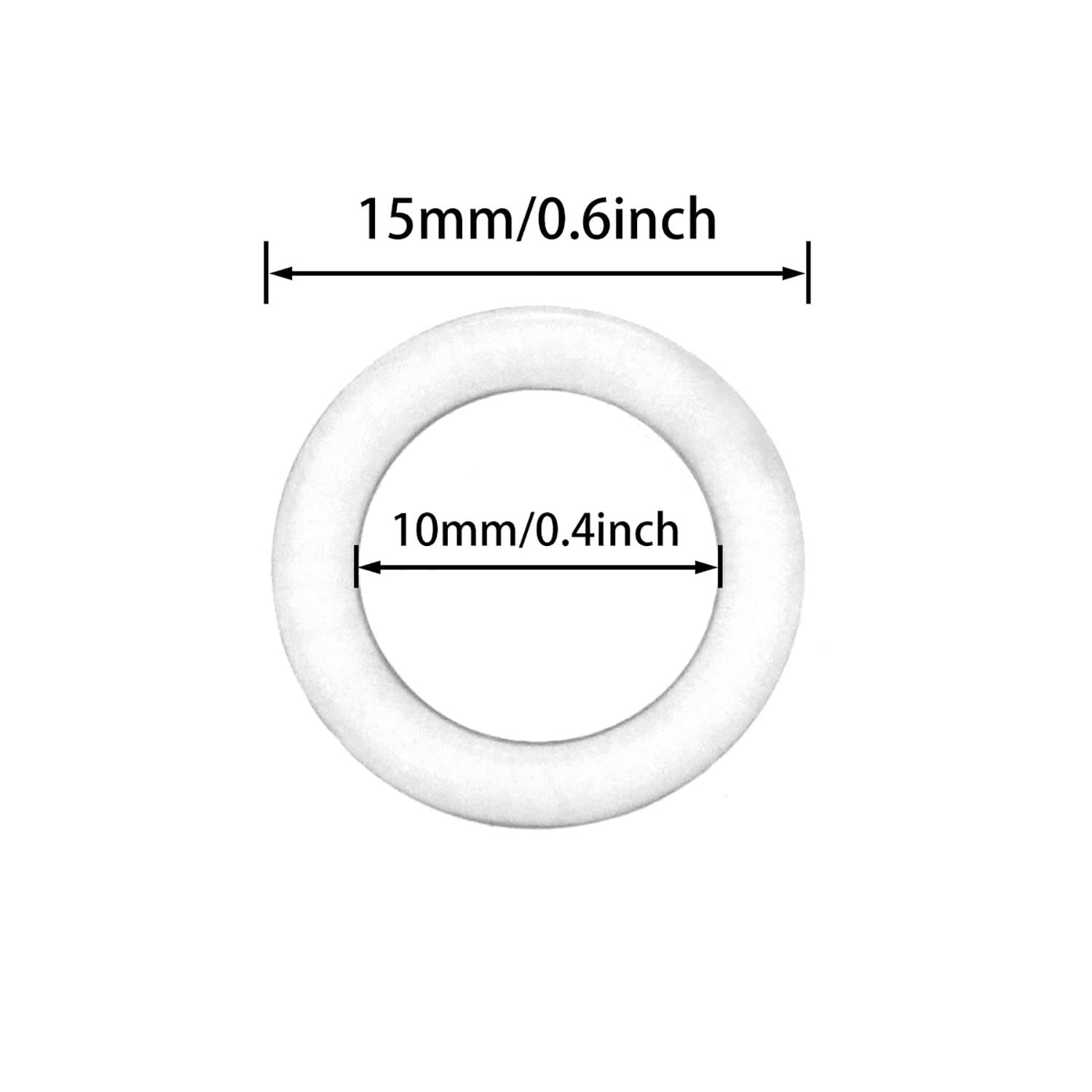 Cafe Curtain Ring ZZLZX 100PCS Clear Plastic Rings, O-Rings for Roman Shades, Roman Blind Curtain Rings