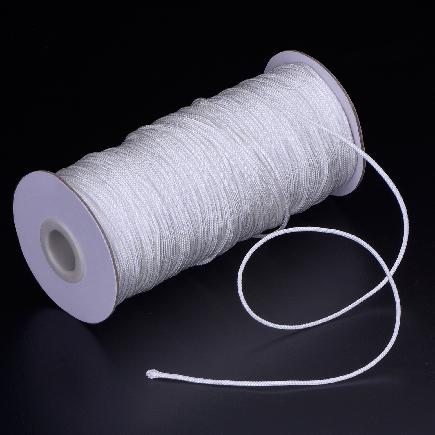 Outus 109 Yards/Roll White Braided Lift Shade Cord for Aluminum Blind Shade, Gardening Plant and Crafts(1.8 mm)