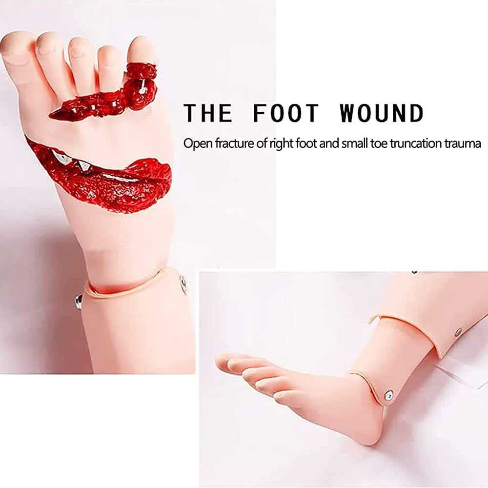 FOCCAR 66.92in Patient Care Simulator Nursing Manikin Human Anatomical Model for Medical Nursing Training Aid