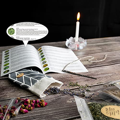 Witchcraft Supplies, 24 Bottles Herbs for Witchcraft, Dried Herbs for Witchcraft, Pagan, Rituals, Witch Spells, Wiccan Supplies and Tools