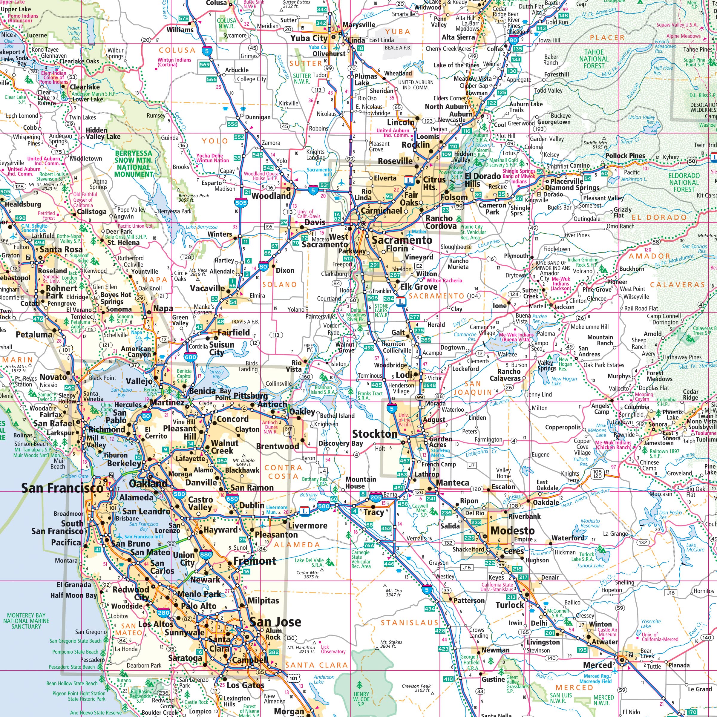 Rand McNally Easy to Read: California State Map
