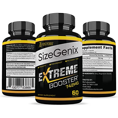 Sizegenix 742mg All Natural Advanced Men's Health Formula 60 Capsules