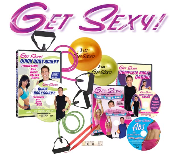 Get Sexy Workouts Fitness Kit with DVD Workouts & Resistance Bands - Women's Workout Equipment Kit - 2023