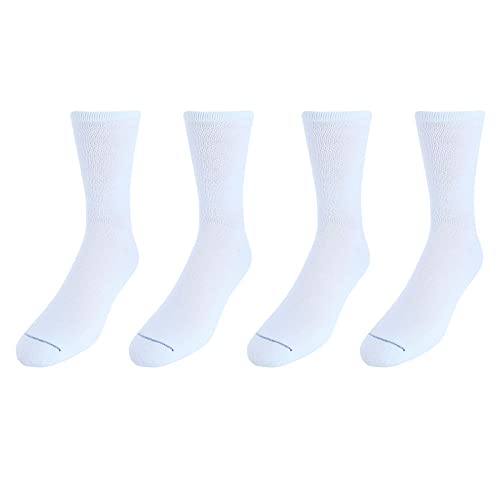 Dr. Scholl's Men's Big and Tall Diabetic & Circulatory Crew Work Socks (4 Pairs)
