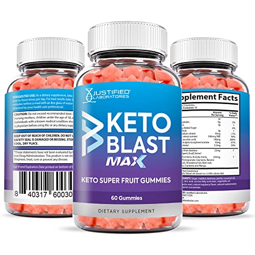 Keto Blast Max Gummies Collagen Booster Contains Organic Silica Bamboo Acai Berry with Pomegranate Juice 60 Gummys
