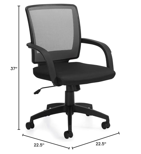 GOF Mesh Office Desk Chair (G10900B)-Work & Task Seating with Ergonomic Features for Conference Room, Boardroom, Home & School Office (Qty 1)