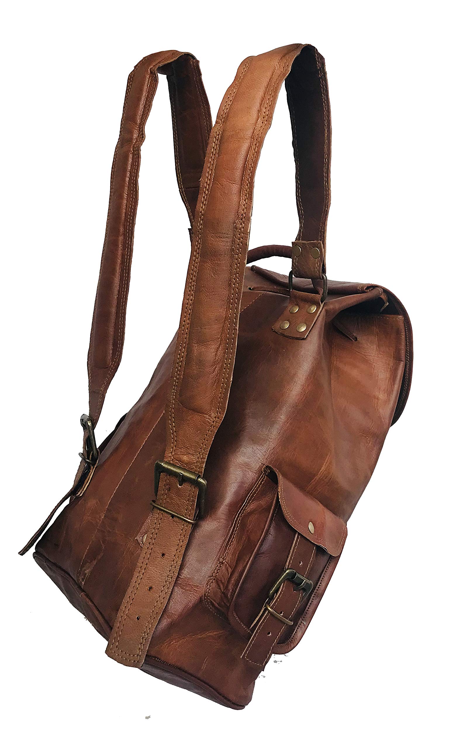 cuero 22" Leather Backpack Travel rucksack knapsack daypack Bag for men women