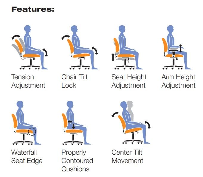 GOF Mesh Office Desk Chair (G10900B)-Work & Task Seating with Ergonomic Features for Conference Room, Boardroom, Home & School Office (Qty 1)