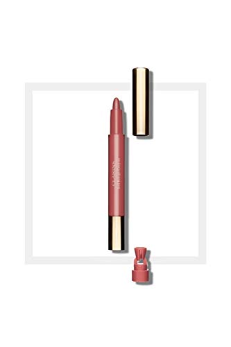 Clarins Joli Rouge Lip Crayon | 2-In-1 Lip Liner Defines and Fills In Lips in 1 Step | Built-In Sharpener Allows For Precision Lining | Bold, Matte, Non-Drying and Lightweight | Hydrates Lips |0.02 Oz