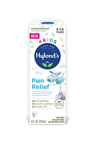 Hyland's Kids Natural Pain Relief Relieves Muscle Aches Headache Minor Joint Pain and Toothache, 4 Fl Oz