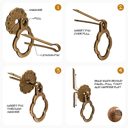 Hardware Philosophy Sparrow Tail Brass Hardware Pulls 2.4" - Set of 2