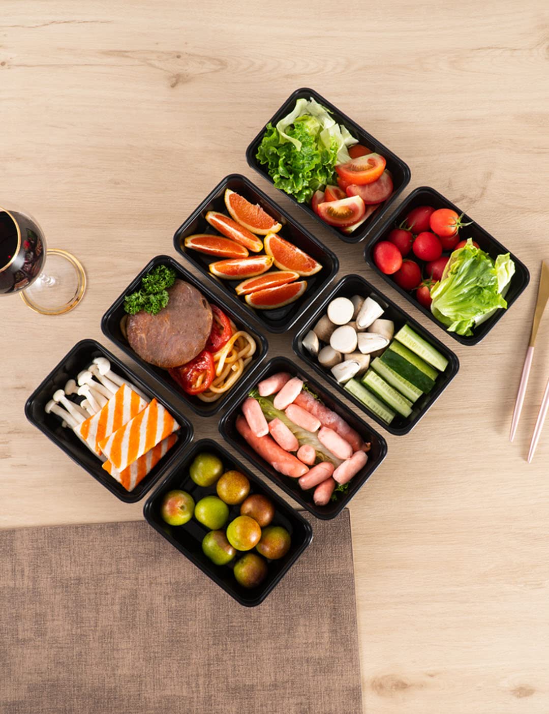 Hemind Meal Prep Container 24 oz[50 Pack ] Disposable Food Containers with Lids to go Containers for Food, Freezer & Microwave Safe BPA Free