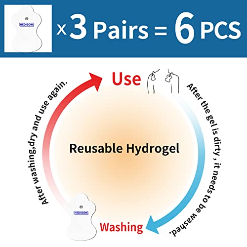 Durable Compatible with Omron Tens Unit Replacement Pads 3Pairs(6PCS)Electrotherapy Pads for Pain Relief Reusable Pads Brand: HEDIGON