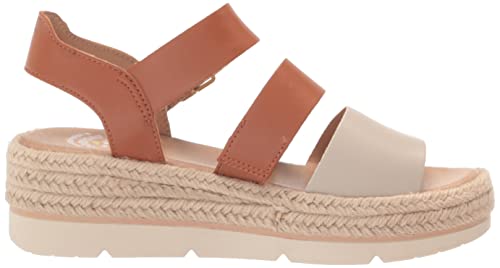 Dr. Scholl's Shoes Women's Once Twice Espadrille Wedge Sandal, Honey Brown, 8
