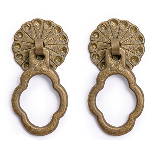 Hardware Philosophy Sparrow Tail Brass Hardware Pulls 2.4" - Set of 2