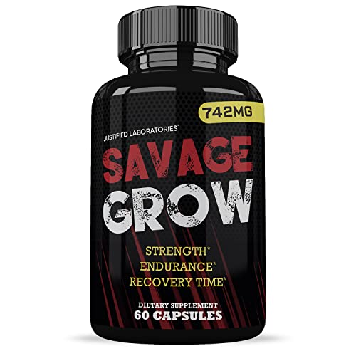 (2 Pack) Savage Grow 742MG All Natural Advanced Men's Health Formula 120 Capsules