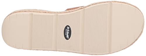 Dr. Scholl's Shoes Women's Once Twice Espadrille Wedge Sandal, Honey Brown, 8
