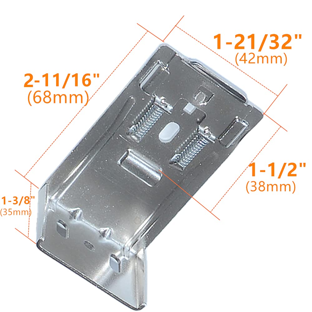 2pcs Mount Spring Bracket 2-11/16" Length Blind Headrail Holder Clips for Vertical Zebra Roman Curtain Roller Shade Shutter Blinds Track with a Pleat 1-1/2"(38mm) in Size Mounting on The Wall