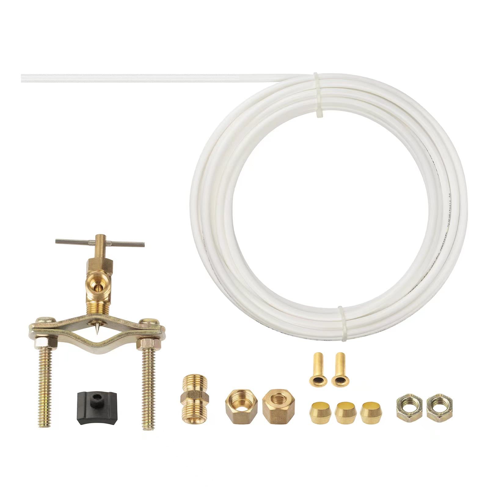MAYITOP 1/4" O.D Poly Tubing Water Line Kit for Refrigerators, Ice Makers, Humidifiers, and Inline Water Filters