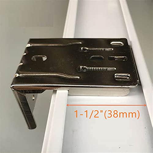 2pcs Mount Spring Bracket 2-11/16" Length Blind Headrail Holder Clips for Vertical Zebra Roman Curtain Roller Shade Shutter Blinds Track with a Pleat 1-1/2"(38mm) in Size Mounting on The Wall