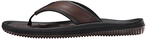 Dr. Scholl's Shoes Men's Donnar Flip Flop, Brown/Black, 11 M US