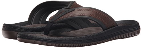 Dr. Scholl's Shoes Men's Donnar Flip Flop, Brown/Black, 11 M US