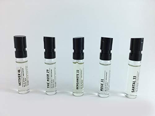 Le Labo Discovery Set Santal 33, Rose 31, Bergamote 22, The Noir 29 & Vetiver 46 Sampler - .05 oz. Each