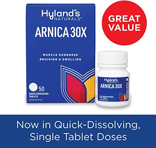 Hyland's Arnica 30x 50 Tablets (3 Pack = 150 Tablets), Bruising, Swelling, Muscle Pain Relief